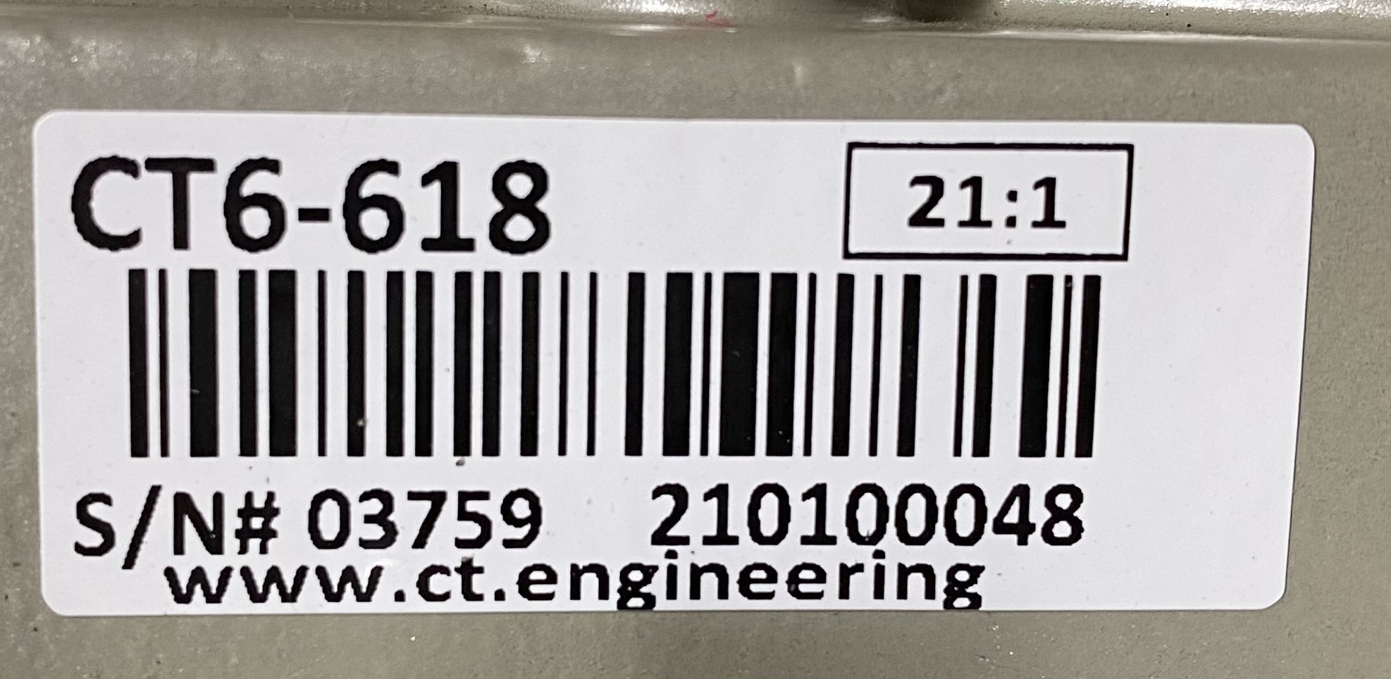 CT6-618 21:1Trækaksel